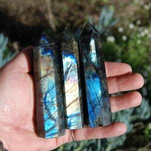 ONE Flashy Labradorite Crystal Tower - Etsy