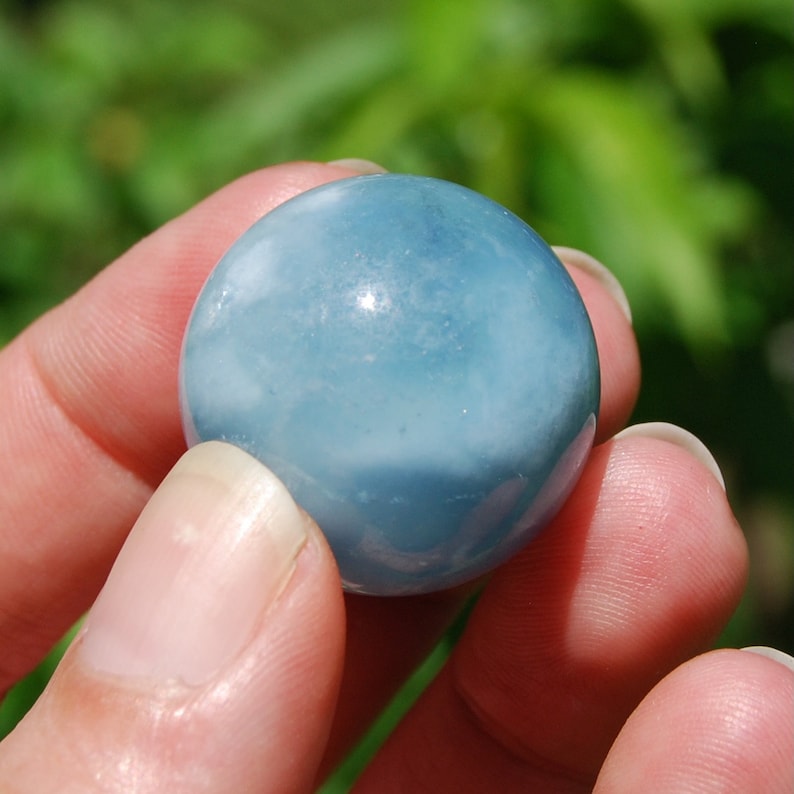 ONE Mini Gem Aquamarine Crystal Sphere, 16mm to 26mm - Etsy