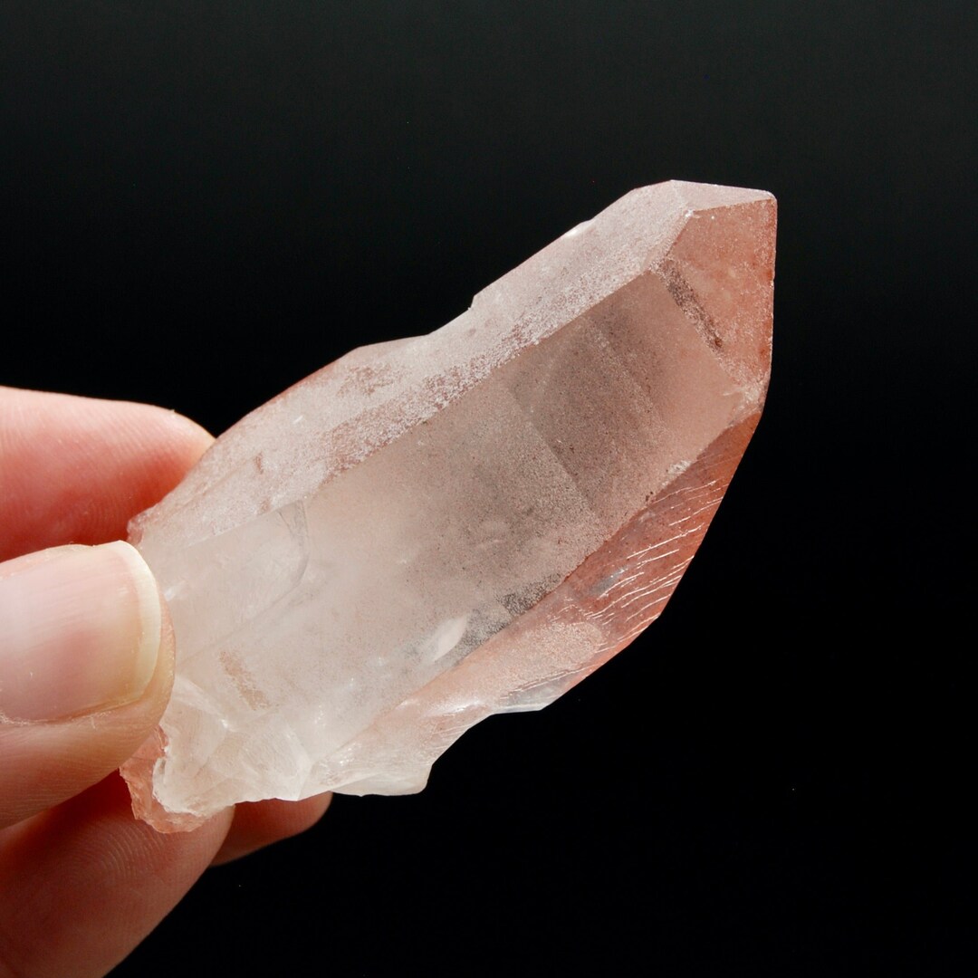 2.5in 56g Strawberry Pink Lemurian Seed Quartz Crystal Rosetta Stone ...