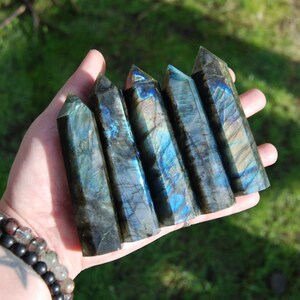 ONE Flashy Labradorite Crystal Tower - Etsy