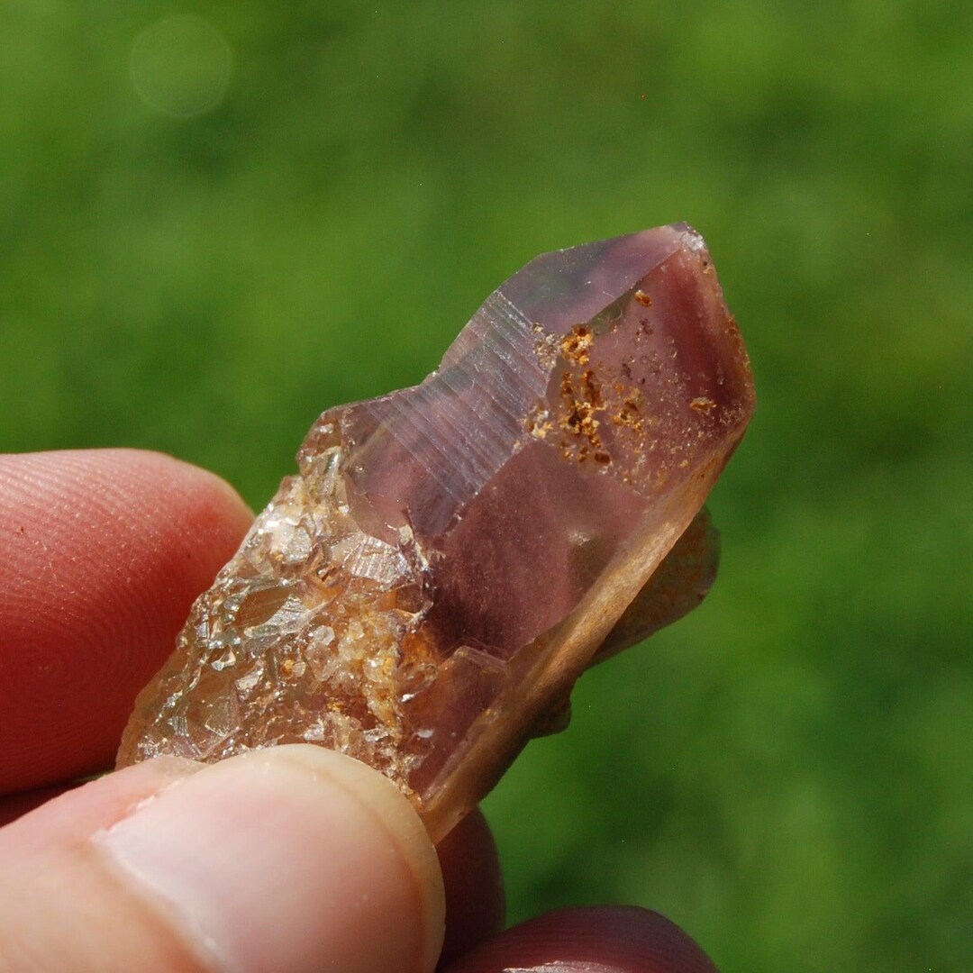 1.6in Darkest Purple Lithium Lemurian Quartz Crystal Phantom Pyramids ...