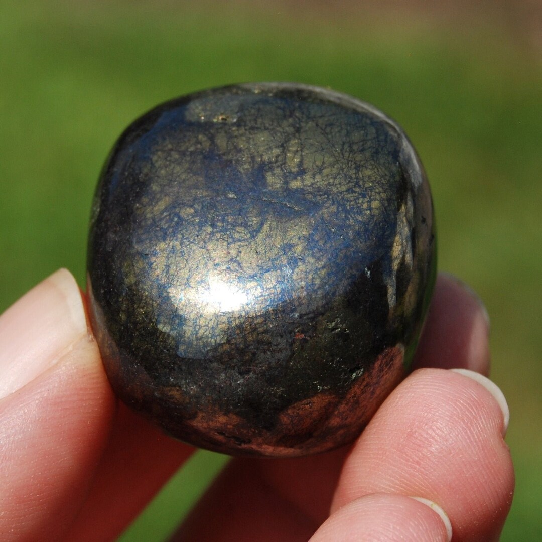 1.4in 54g RARE Covellite Crystal Tumbled Stone, Peru K18 - Etsy