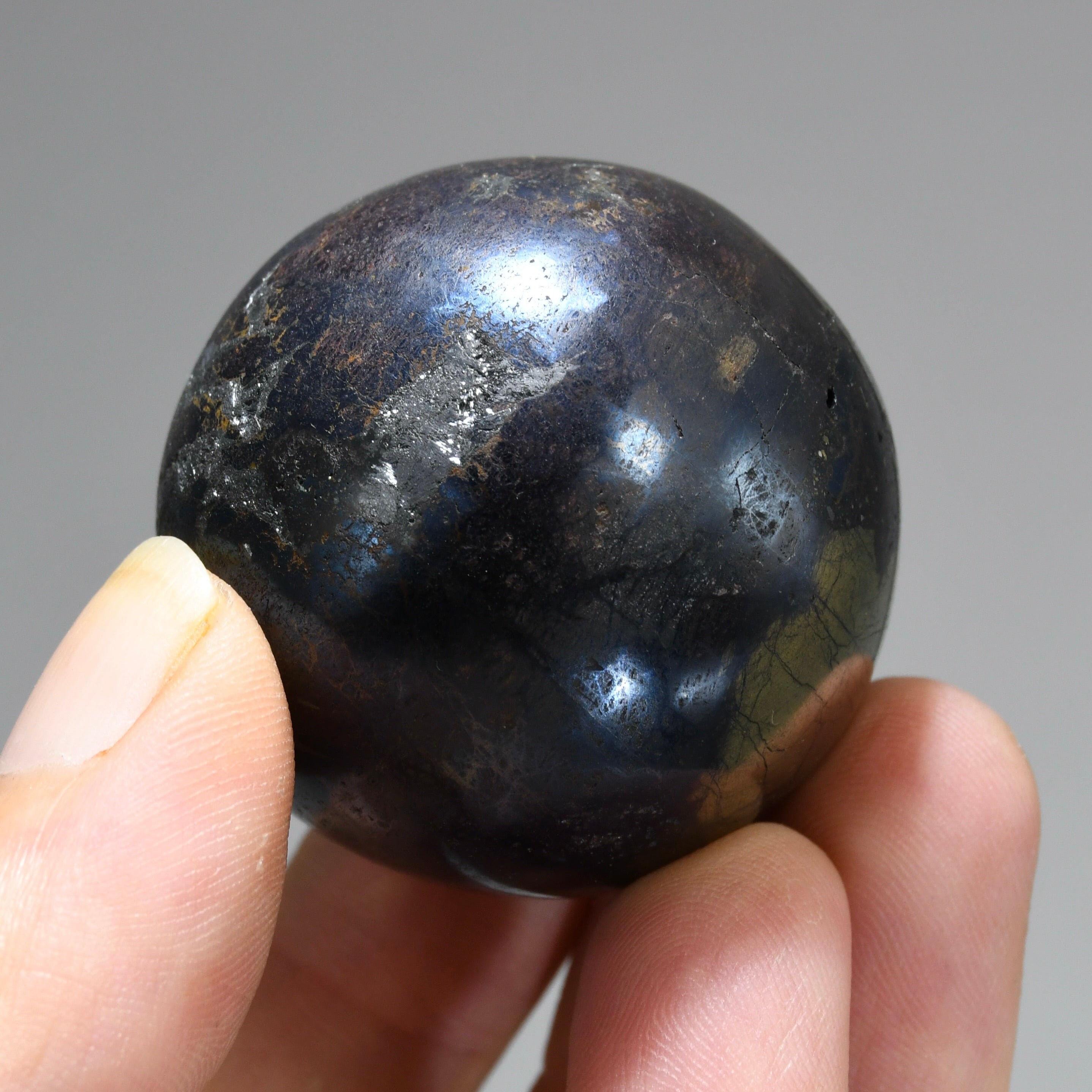 117g 39mm RARE Blue Covellite With Pyrite Crystal Sphere, Peru - Etsy