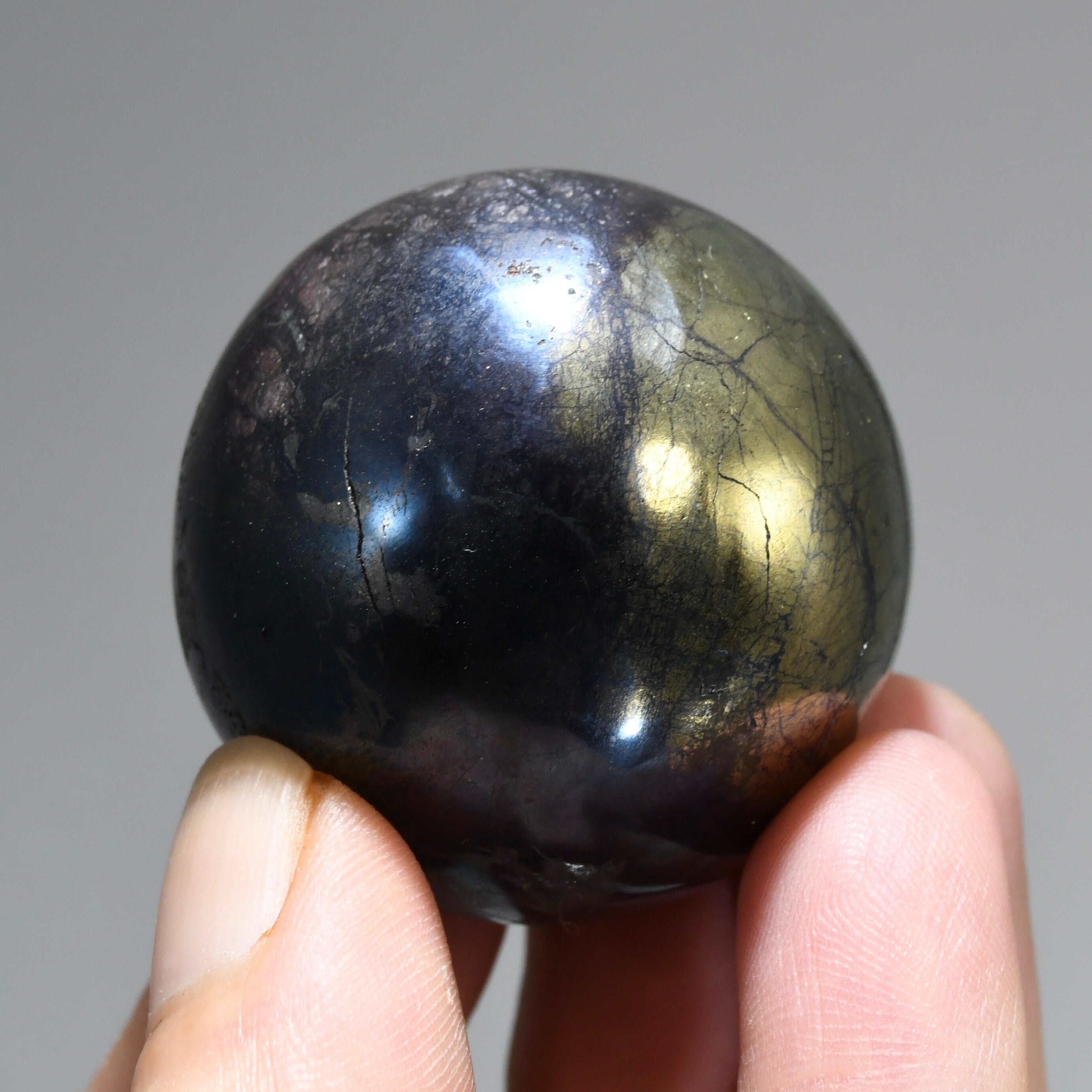 117g 39mm RARE Blue Covellite With Pyrite Crystal Sphere, Peru - Etsy
