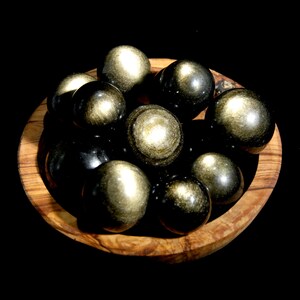 ONE Small Gold Sheen Obsidian Crystal Sphere, Super Flashy 20mm to 40mm ...