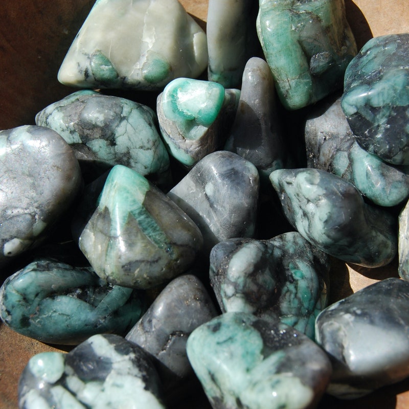 Tumbled Emerald - Etsy