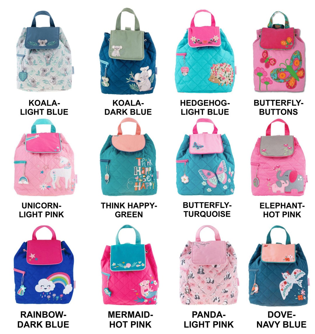 Monogrammed Stephen Joseph Quilted Backpacks - Etsy