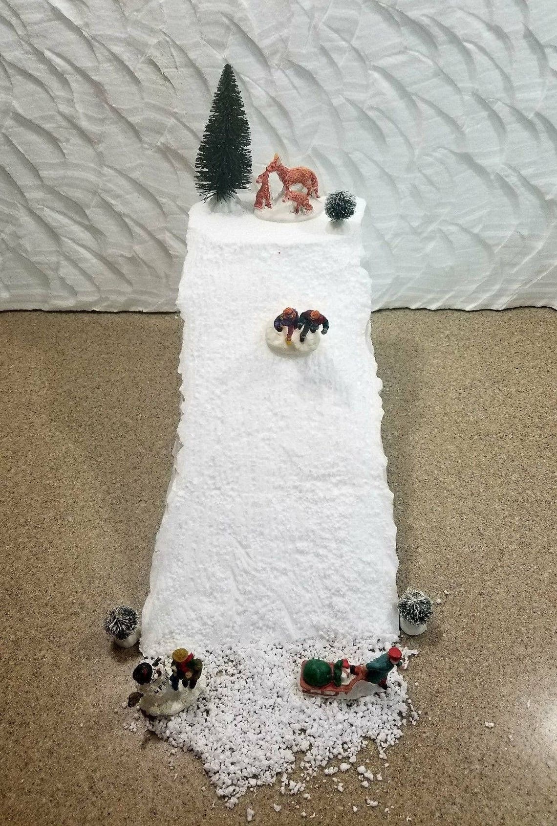 Styrofoam Ski Slope Mountain for Christmas Villages (lemax, Dept 56 ...