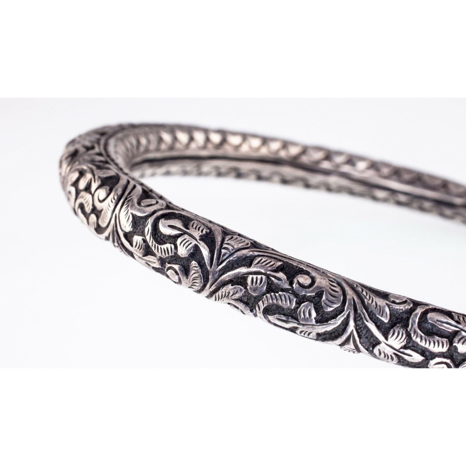 Antique Indian Hansuli Hand Carved Silver Choker Necklace - Etsy