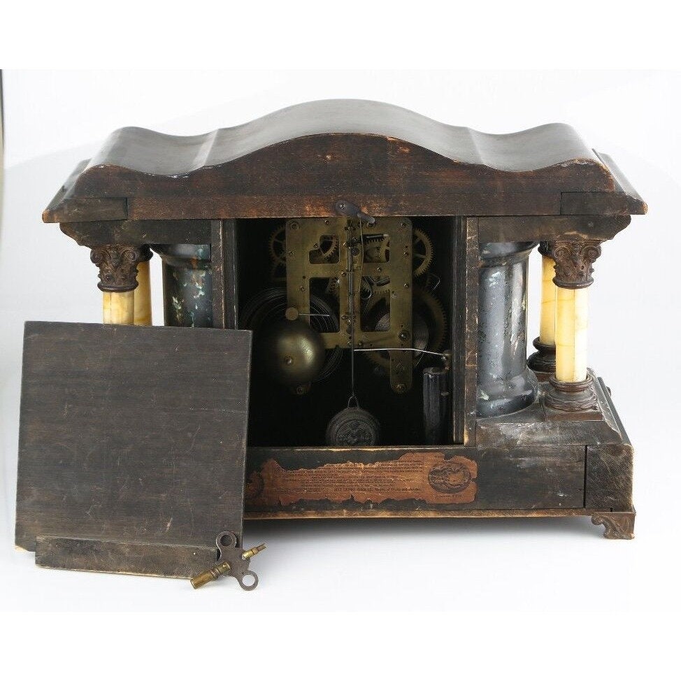 Seth Thomas Adamantine Mantle Clock Shasta Model 35 C1900 W/ Original ...
