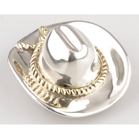 Gorgeous Sterling Silver Cowboy Hat Brooch by Israeli… - Gem