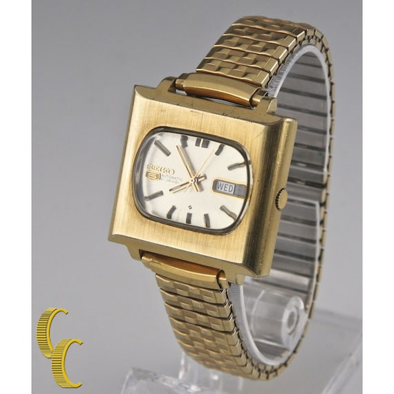 Seiko Men's Automatic Gold-Plated "TV Dial" Watch 21 … - Gem