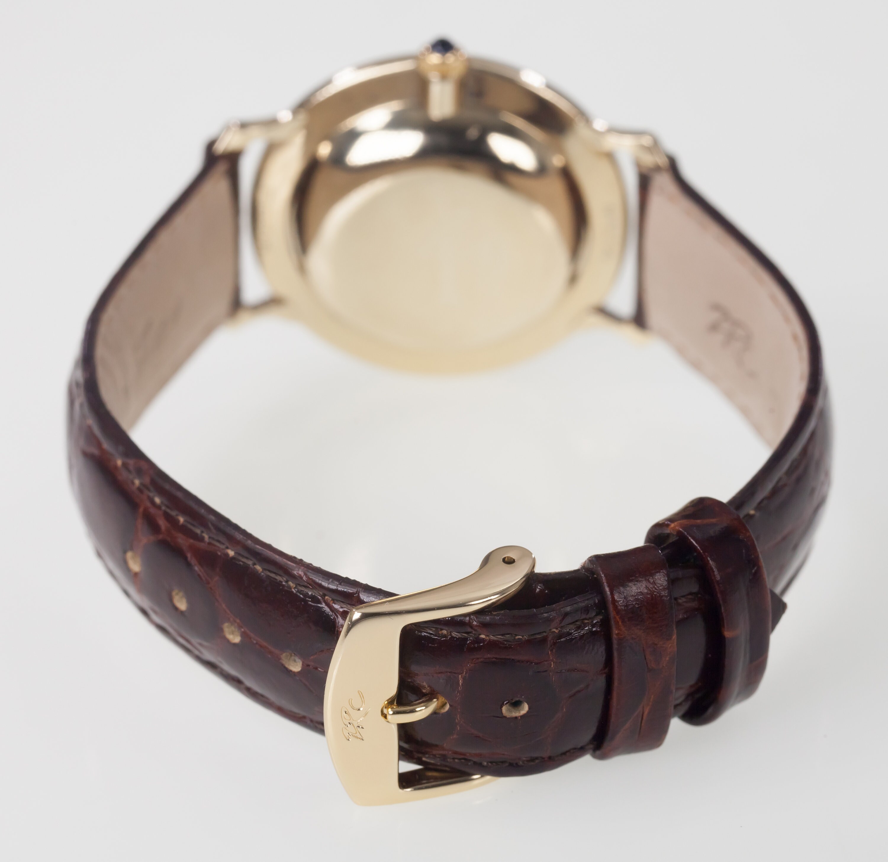 Vintage 1950s Hamilton 14k Gold Men's Dress Watch W/ Leather Band, Ref ...