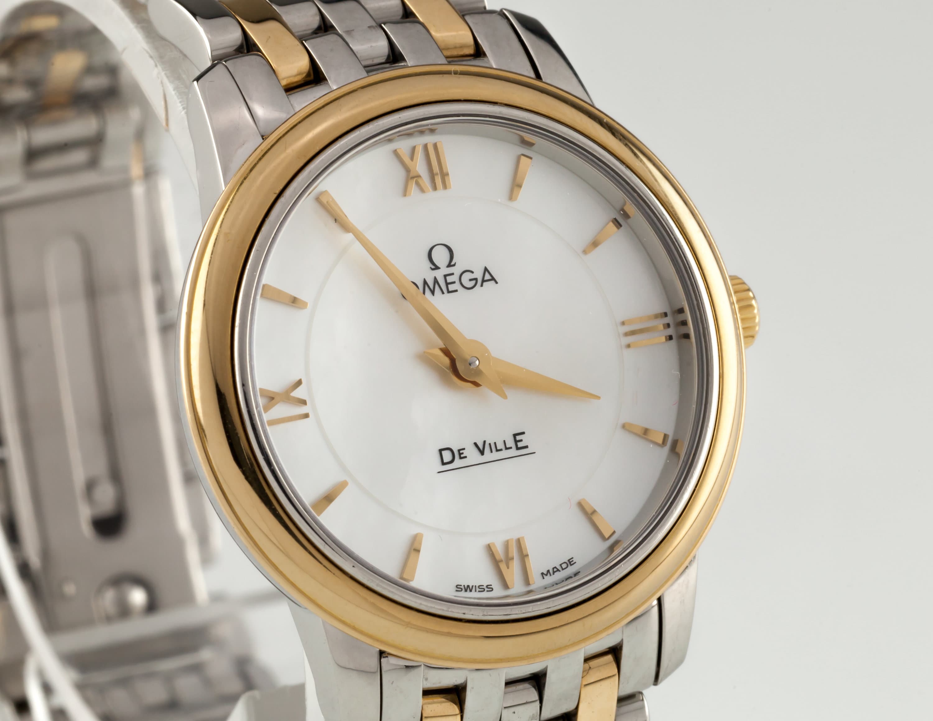Omega Deville Prestige 18k Gold & Stainless Steel Two-tone Women's ...