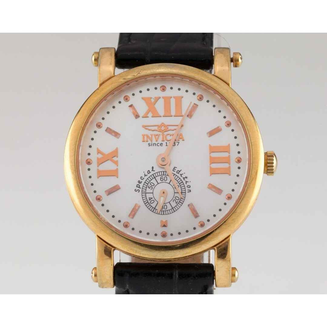 Invicta Women's Rose Gold Plated Dress Watch W/ Leather Band 2816 - Etsy