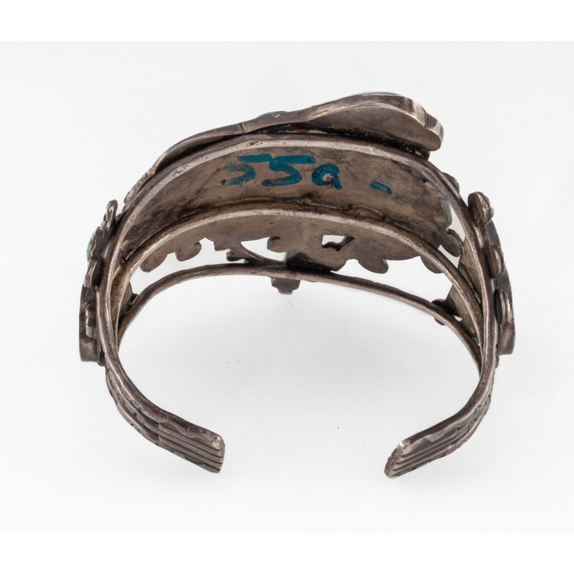 Vintage Zuni John Lucio Eagle Dancer Sterling Silver Inlay Cuff ...
