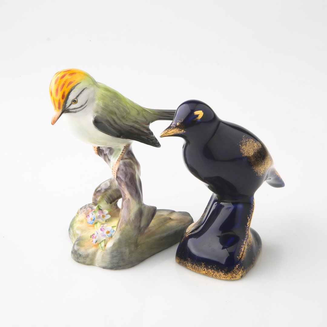 Lot of 2 Porcelain Bird Figurines (staffordshire & Limoges), Great ...