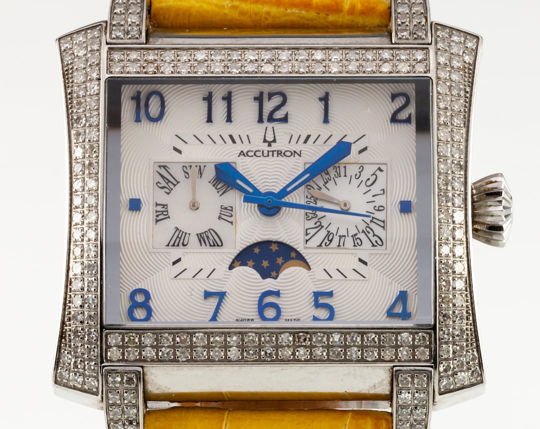 Accutron Innsbruck Moonphase Chronograph Stainless Steel Men's Quartz ...