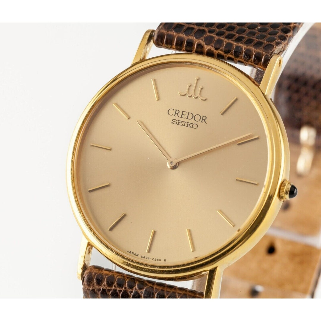 Seiko Credor 18k Yellow Gold Quartz Watch W/ Original Box & - Etsy