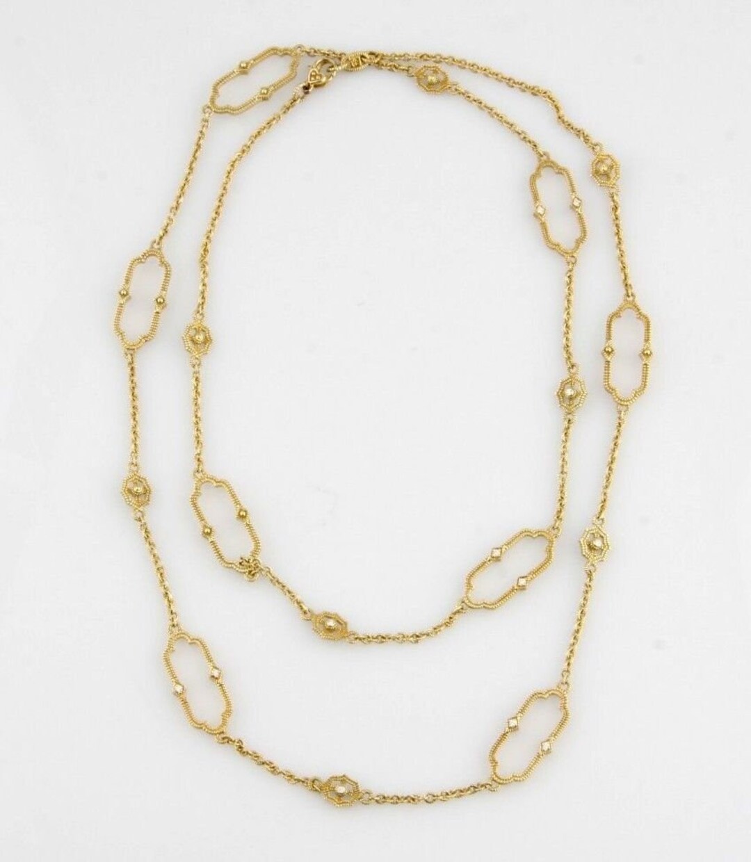 Rare! Judith Ripka 18KT Yellow Gold Diamond Chelsea Links Necklace - Etsy