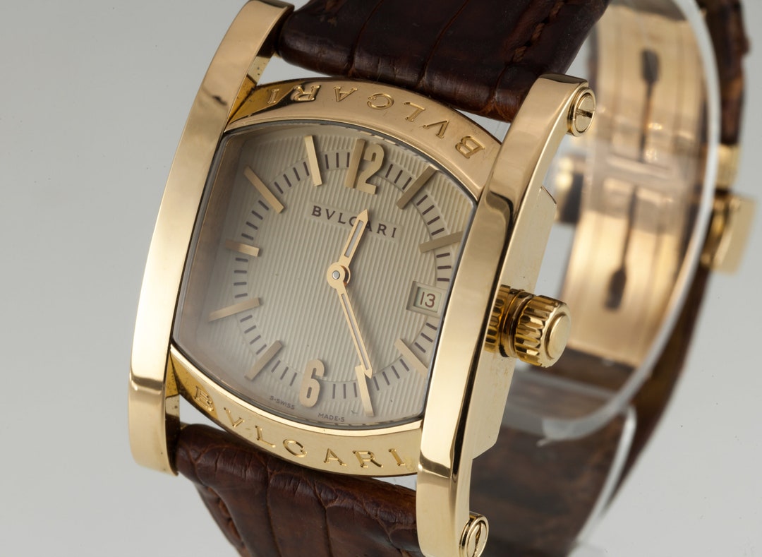 Bvlgari Assioma 18k Yellow Gold Women's Quartz Watch W/ Box & Papers ...