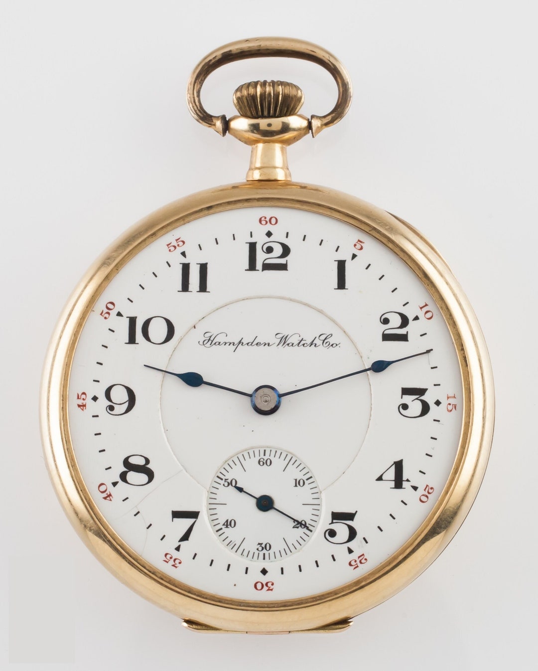 Antique 1912 Hampden 14K Gold Open Face Pocket Watch, Sz. 12S - Etsy