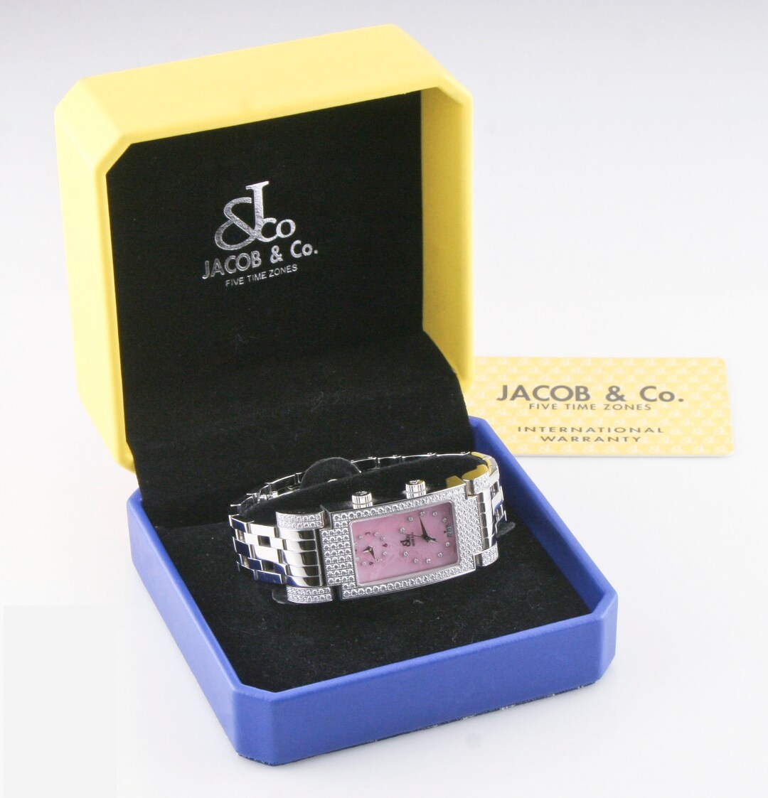 Jacob & Co. Stainless Steel Diamond Angel Quartz Watch With Box and ...