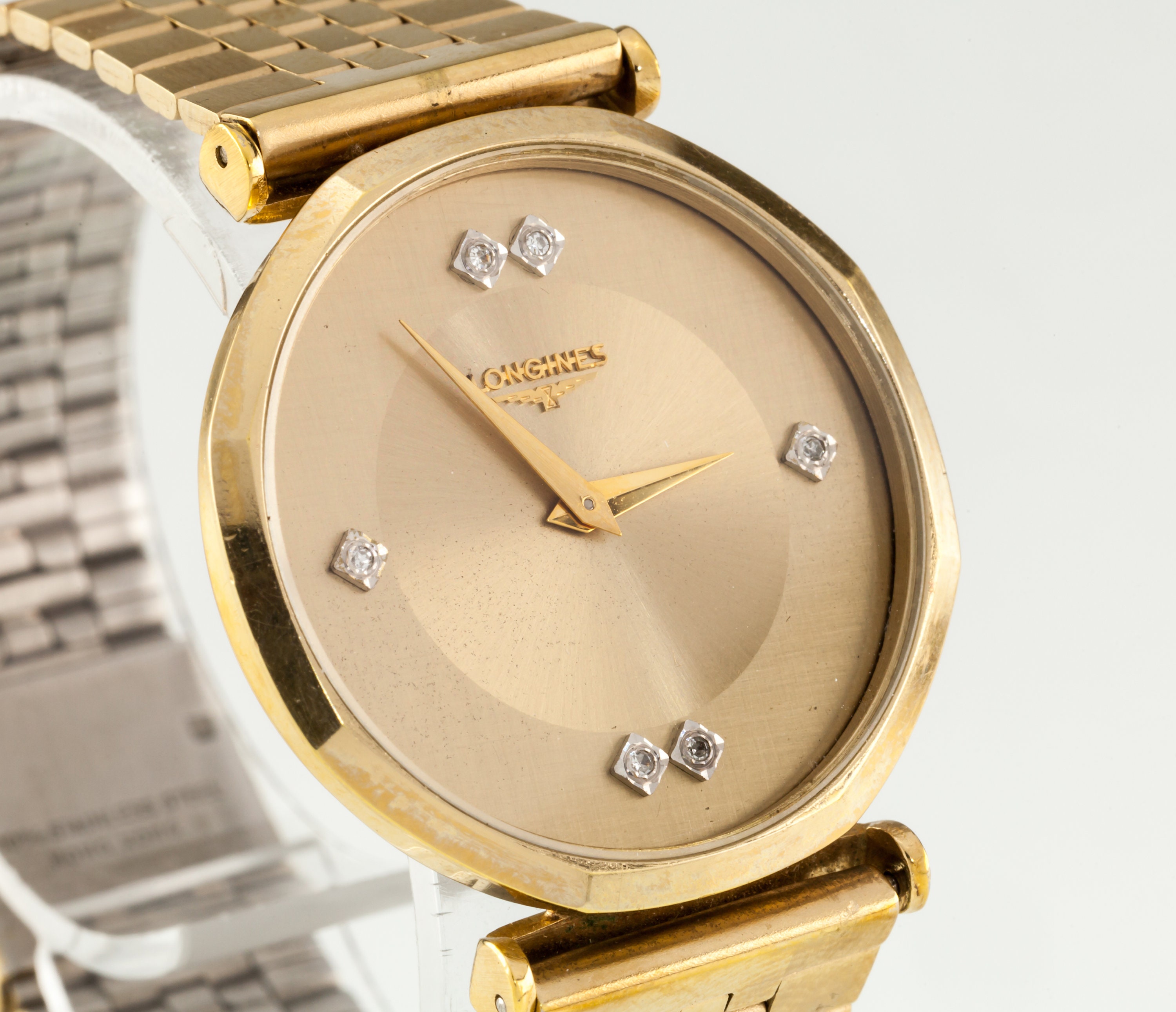 Vintage 1970s Longines Gold-plated Men's Dress Watch W/ Diamonds, Cal ...