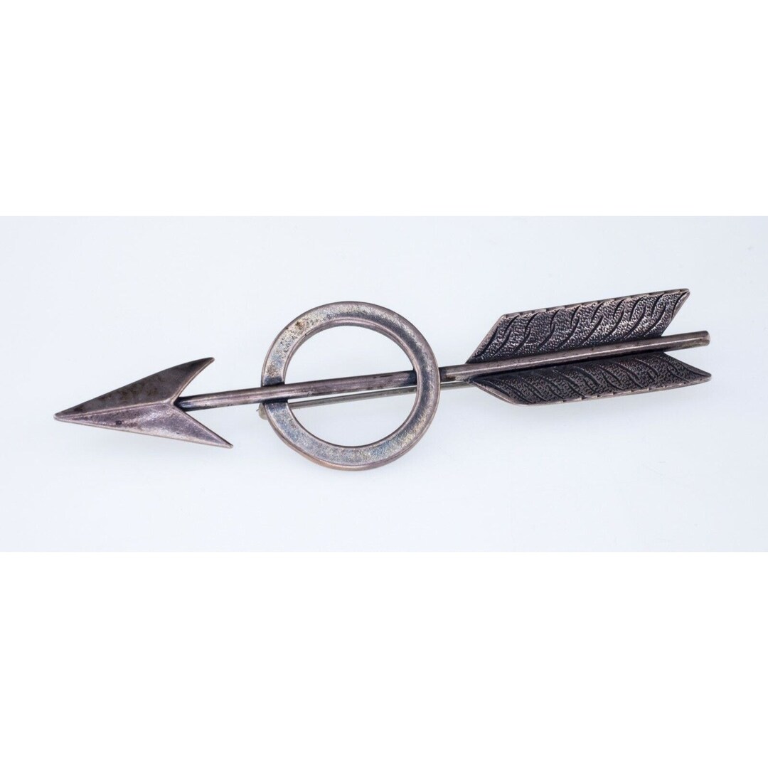 David Navarro Sterling Silver Arrow Circle Pin Brooch Nice! - Etsy