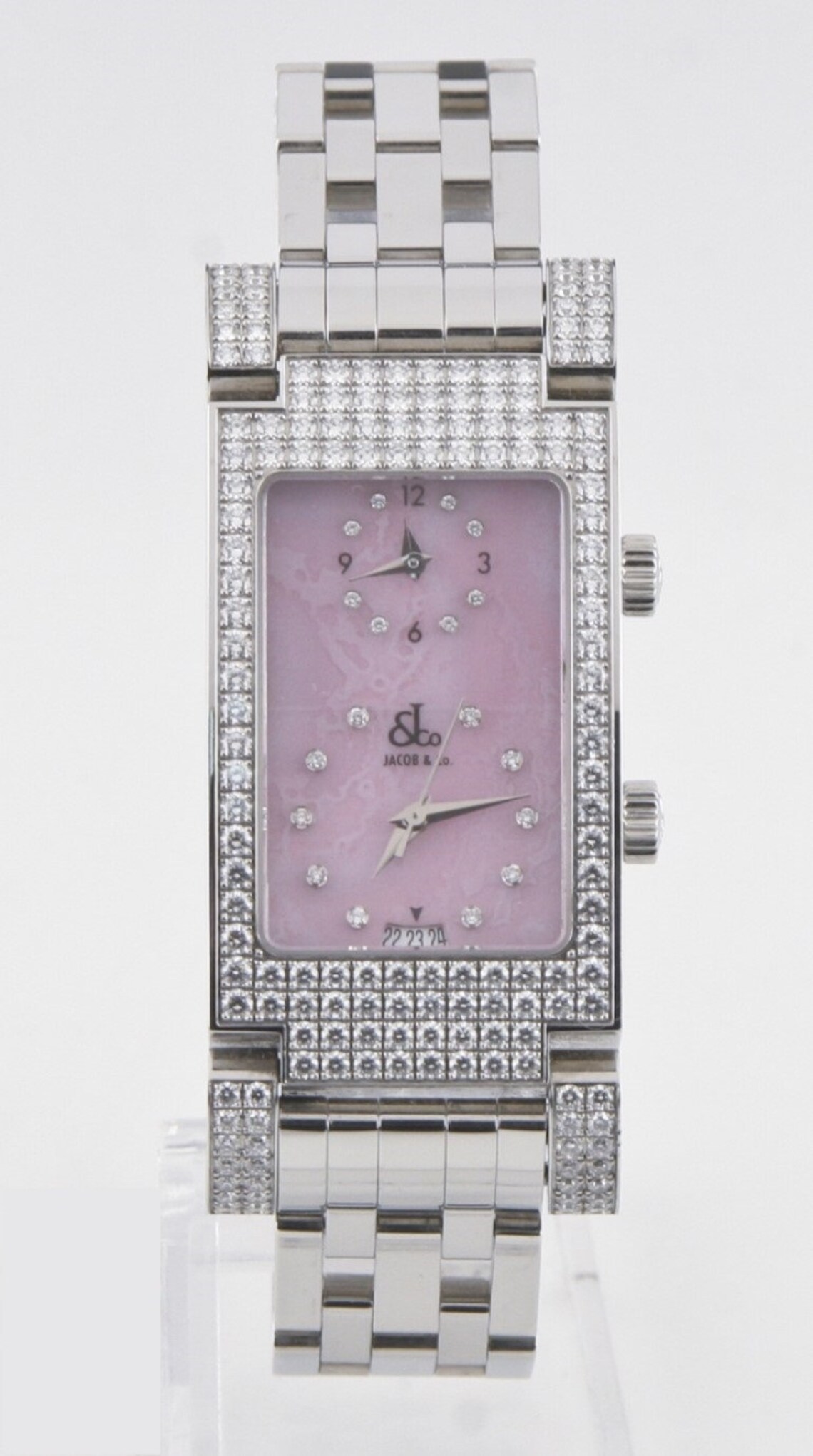Jacob & Co. Stainless Steel Diamond Angel Quartz Watch With Box and ...