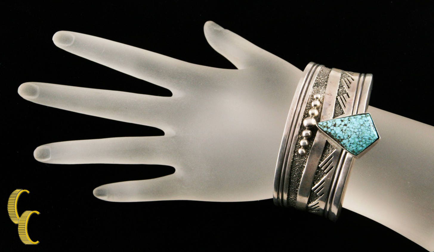 Abraham Begay Native American Silver Cuff With a Turquoise - Etsy