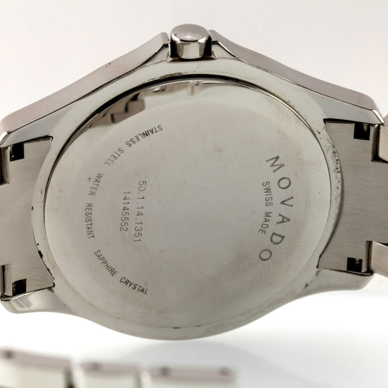 Movado Men's Stainless Steel Quartz Watch W/ Diamond Dial 50.1.14.1351 ...