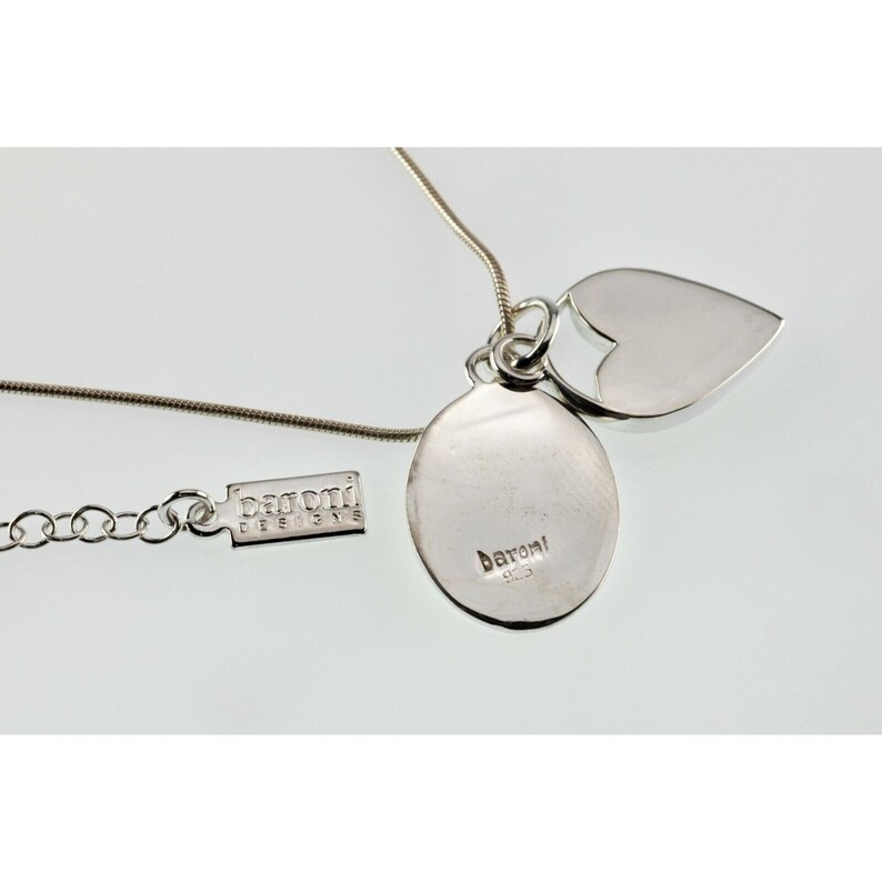 Baroni Sterling Silver Mother's Day Mother of Pearl Heart Pendant - Etsy