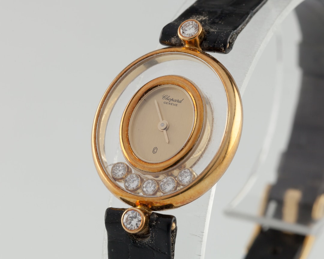 Chopard 18k Yellow Gold Happy Diamonds (5+2 Floating Diamonds) Watch ...