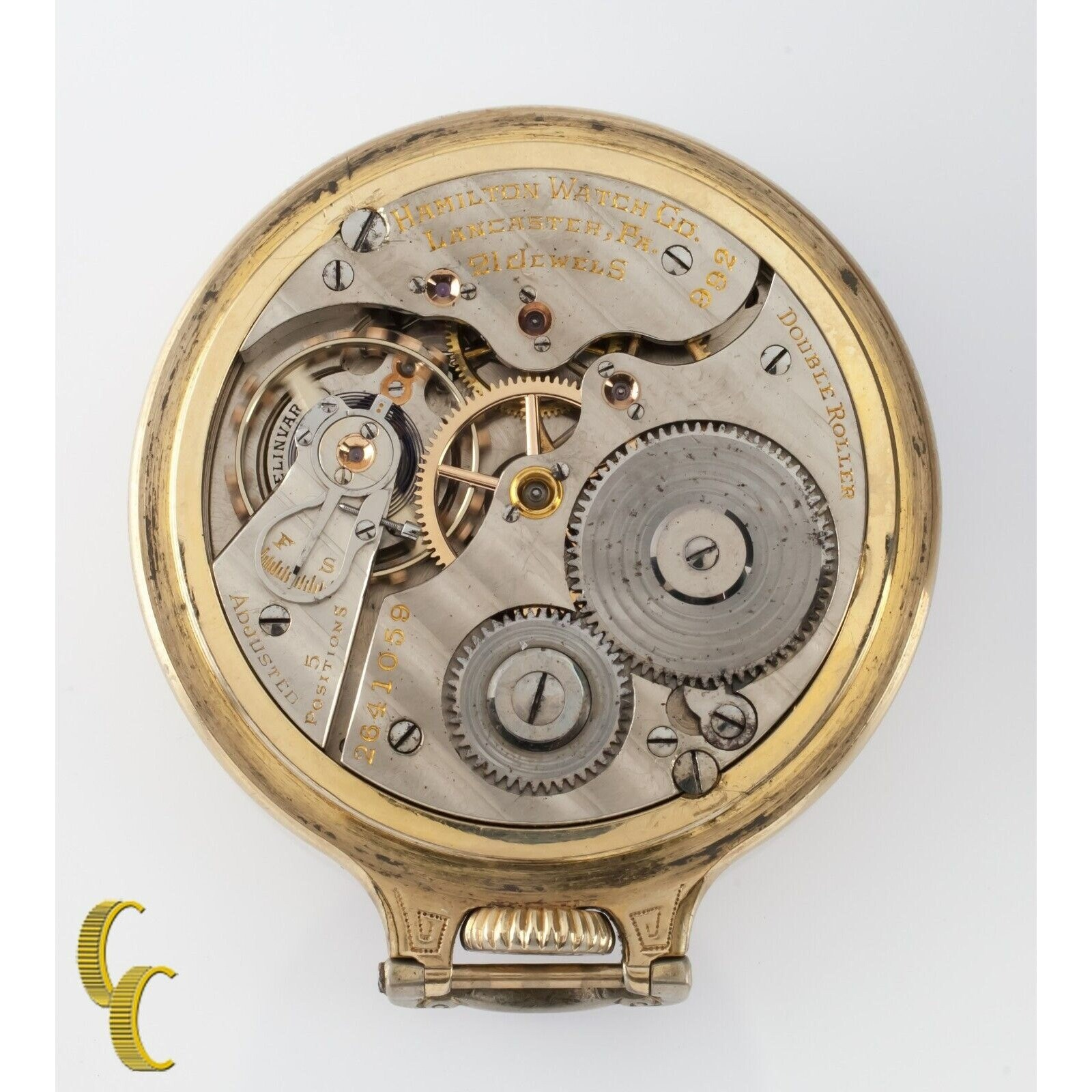 Hamilton Open Face Gold Filled Antique Pocket Watch Grade 992E Size 16 ...
