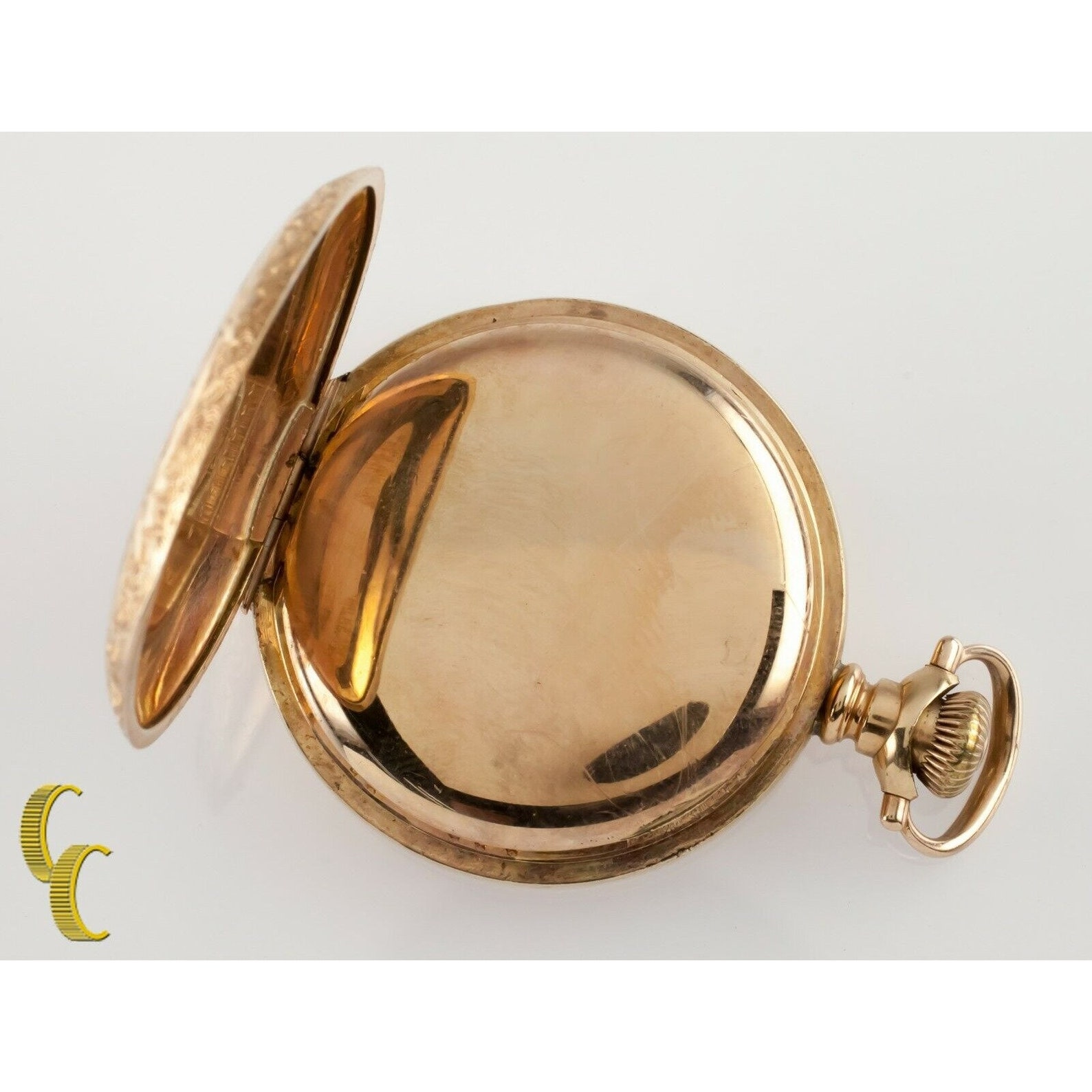 Gold-filled Antique Lady Waltham Full Hunter Pocket Watch 0S 16J 1906 ...