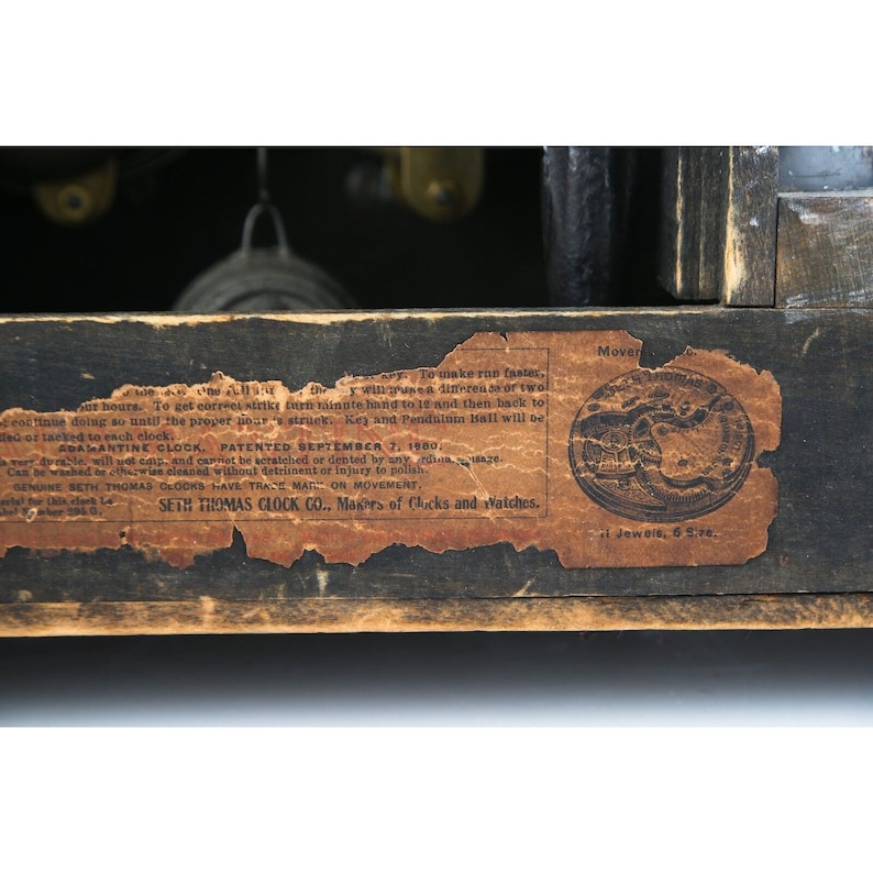 Seth Thomas Adamantine Mantle Clock Shasta Model 35 C1900 W/ Original ...