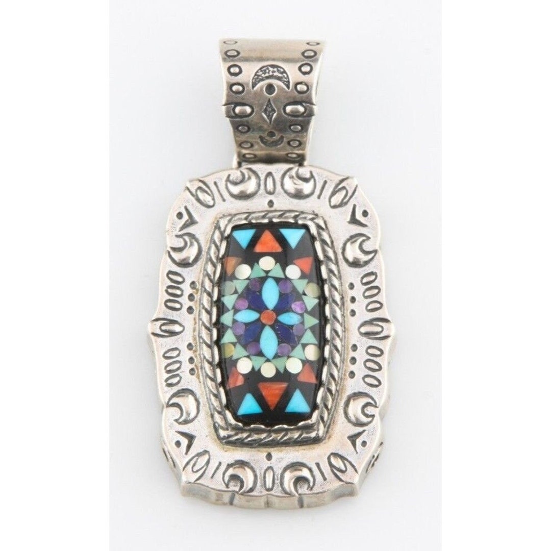 Carolyn Pollack Relios Inc. Sterling Silver Mosaic Multi Stone Pendant ...