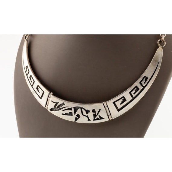 KD Signed Sterling Silver Hopi Necklace 18" Long 35.9… - Gem
