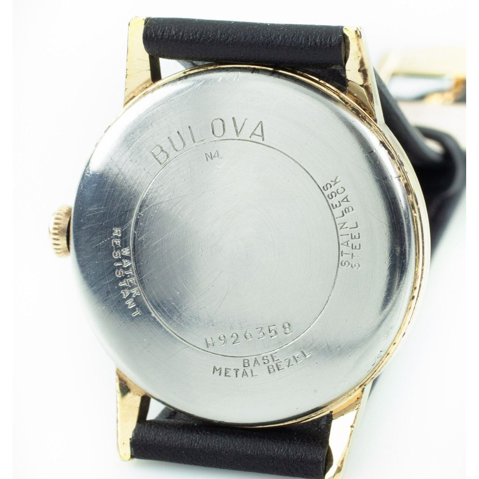 Bulova Gold-plated Hand-winding Men's Watch W/ Black Leather Band - Etsy