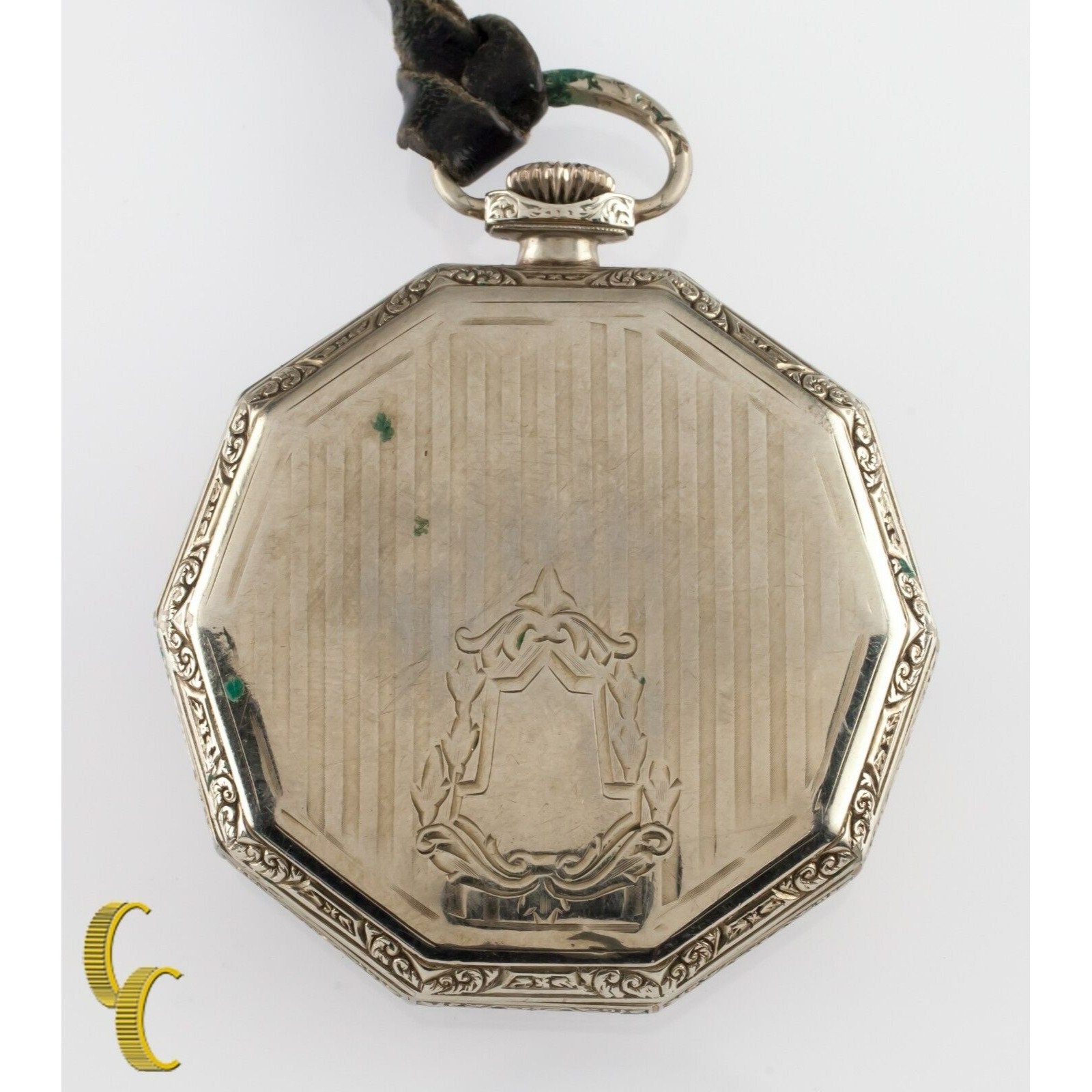 Gold Filled Decagon Elgin Antique Open Face Pocket Watch Gr 315 12S 15 ...