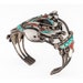 Vintage Zuni John Lucio Eagle Dancer Sterling Silver Inlay Cuff ...