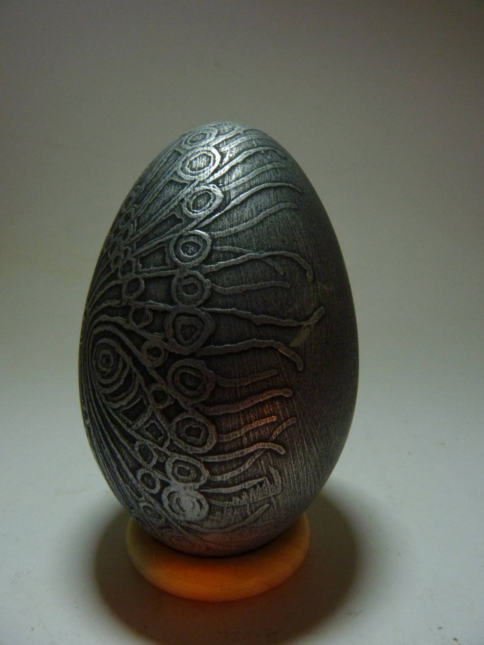 Papaztac, Acid Etched Engraved Goose Eggshell With Aged Metal Patina - Etsy