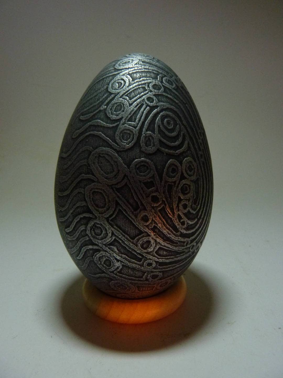 Papaztac, Acid Etched Engraved Goose Eggshell With Aged Metal Patina - Etsy