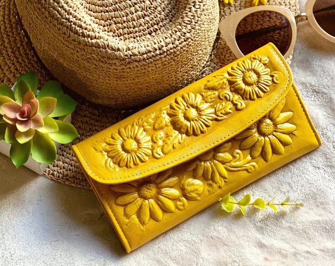 Handmade wallets for women- Sunflowers wallet - women's wallet ...