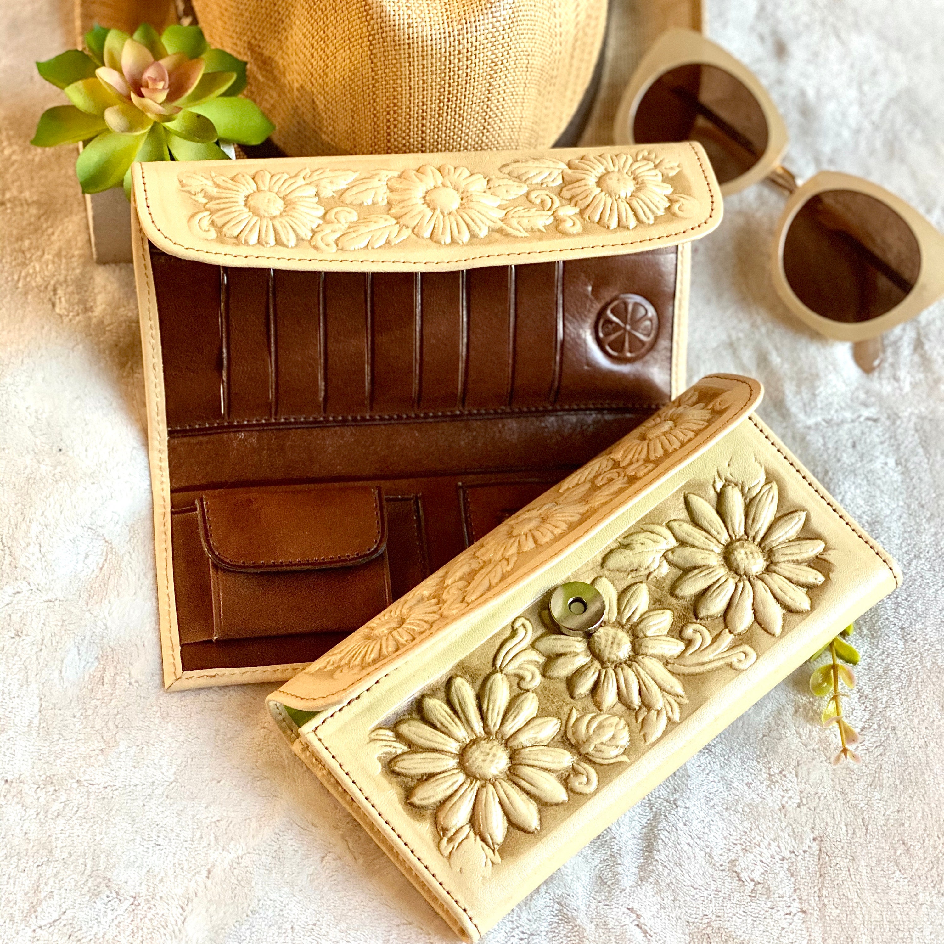 Woman wallet leather handmade - wallets for women - leather credit ...