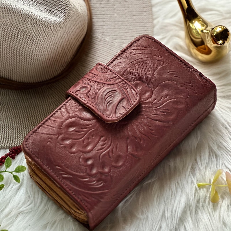 Large Zipper Wallet Women - Etsy