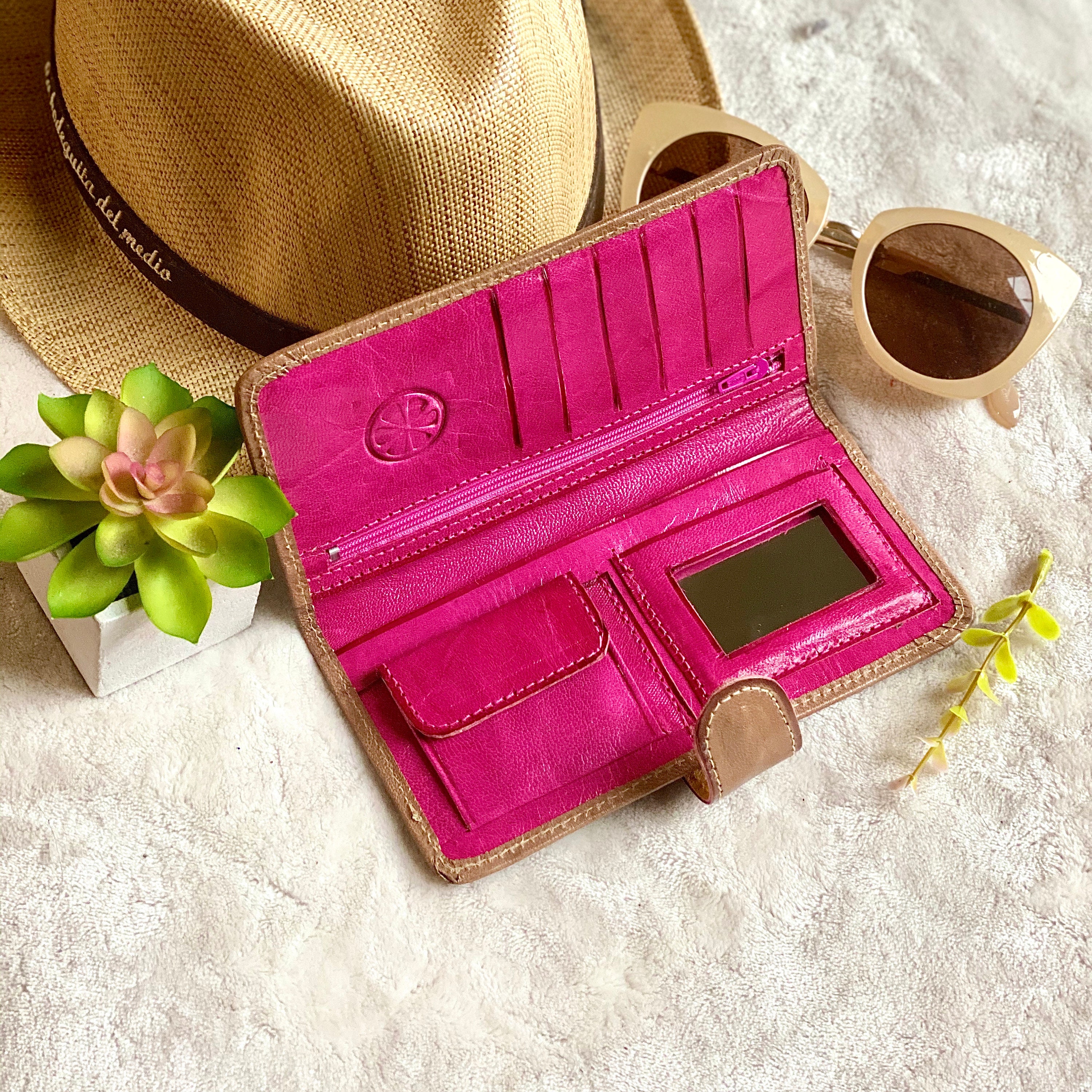 Handmade wallets for women- Sunflowers wallet - wallet leather women's ...