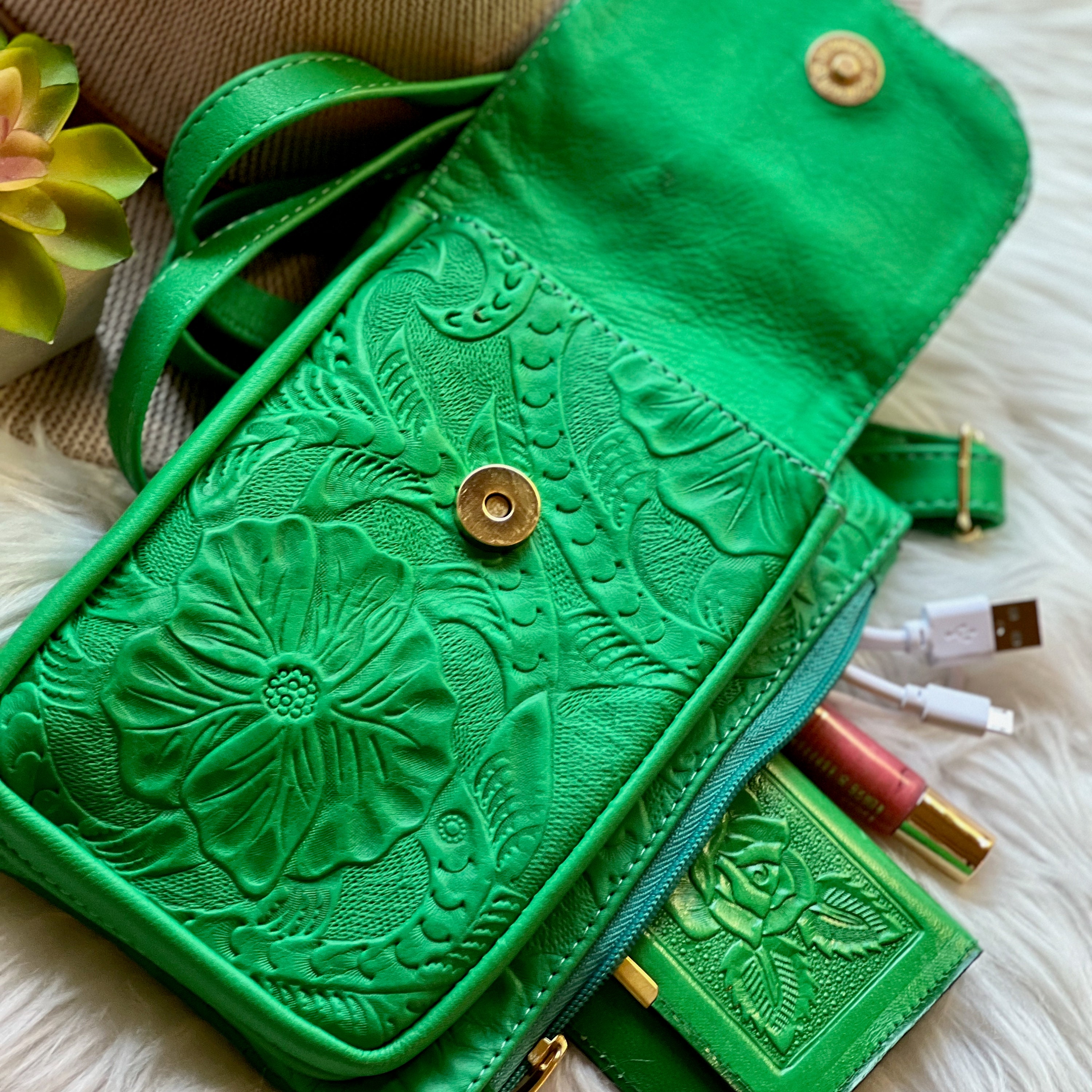 Buttery soft leather cellphone bag • small handbag • personalized gifts ...