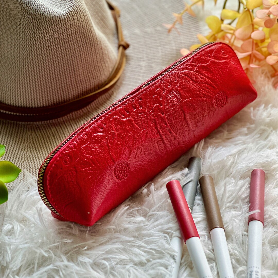 Handmade Leather Pencil Case Cosmetic Bag Gifts for Her - Etsy
